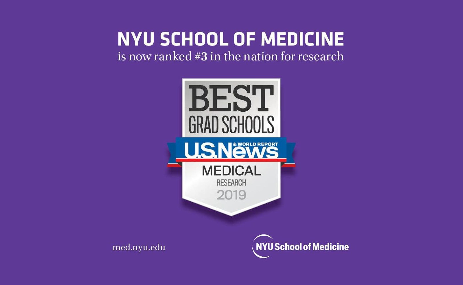 NYU School of Medicine Ranks #3 Nationally & #1 in NY on U.S. News '19 ...